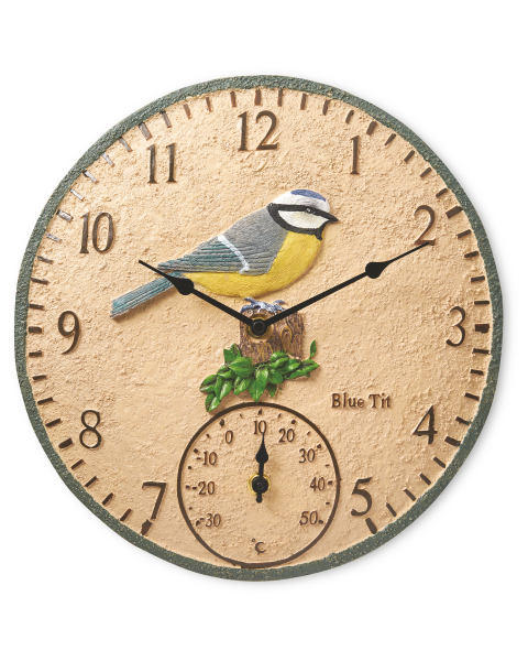 Blue Tit Outdoor Wall Clock - Aldi - Great Britain - Specials archive