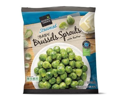 Season's Choice Steamed Creamed Spinach or Baby Brussels Sprouts With ...