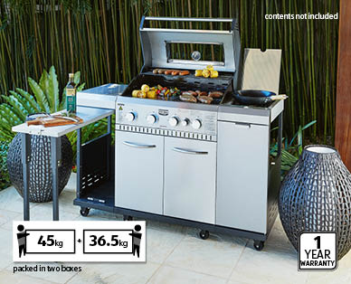 4 Burner Hooded BBQ with Side Burner - Aldi - Australia - Specials archive