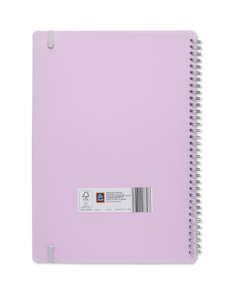 A4 Pink Spiral Bound Notebook - Aldi - Great Britain - Specials archive
