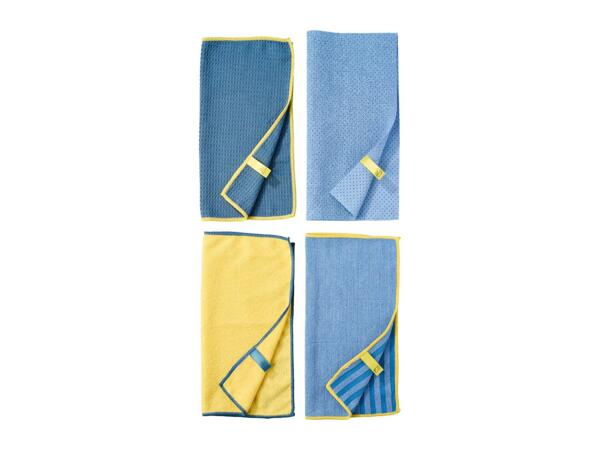 Livarno Home Kitchen Microfibre Cloths - 4 Pack - Lidl - Great Britain ...