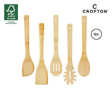 Bamboo Kitchen Utensils 5pc Set - Aldi - Australia - Specials archive