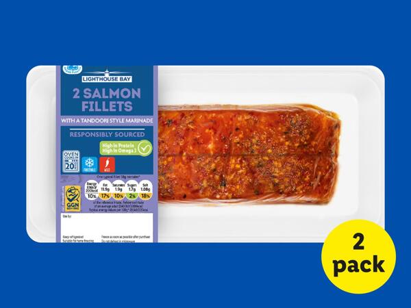 Lighthouse Bay 2 Salmon Fillets with a Tandoori-Style Marinade - Lidl ...