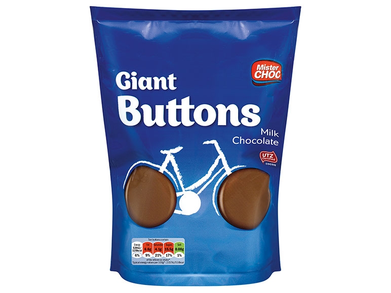 Mister Choc Giant Chocolate Buttons Assorted - Lidl - Great Britain ...