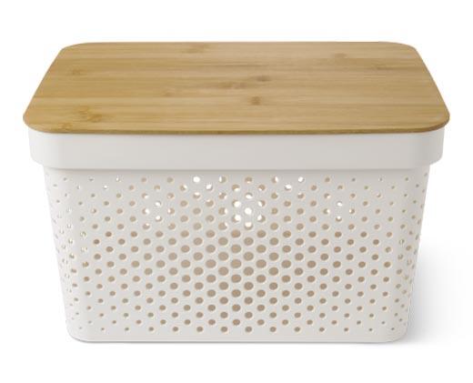 Huntington Home Basket with Bamboo Lid - Aldi - US - Specials archive
