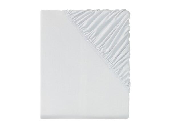 Livarno Home Jersey Fitted Sheet - Double - Grey - Lidl - Great Britain ...