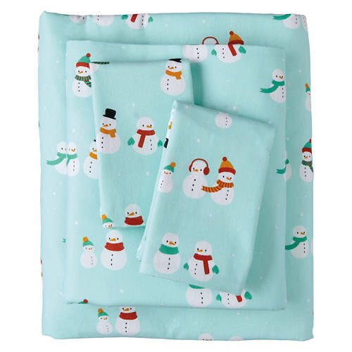 Full Size Flannel Sheet Set - Snowman - Aldi - US - Specials archive