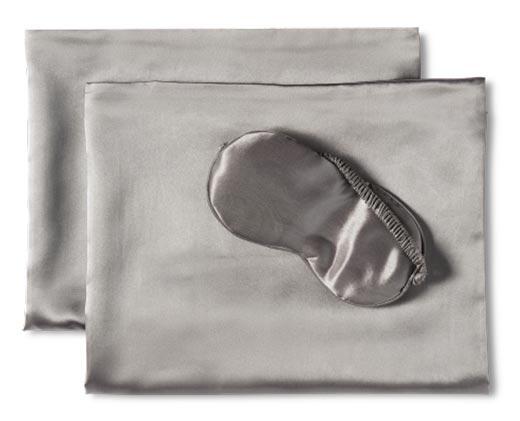Huntington Home 2-Pack Satin Pillowcases and Eye Mask Set - Aldi - US ...