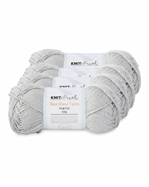 Bamboo Pewter Natural Yarn 4 Pack - Aldi - Great Britain - Specials archive