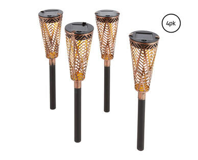 Solar Metal Path Lights 4pk - Aldi - Australia - Specials archive