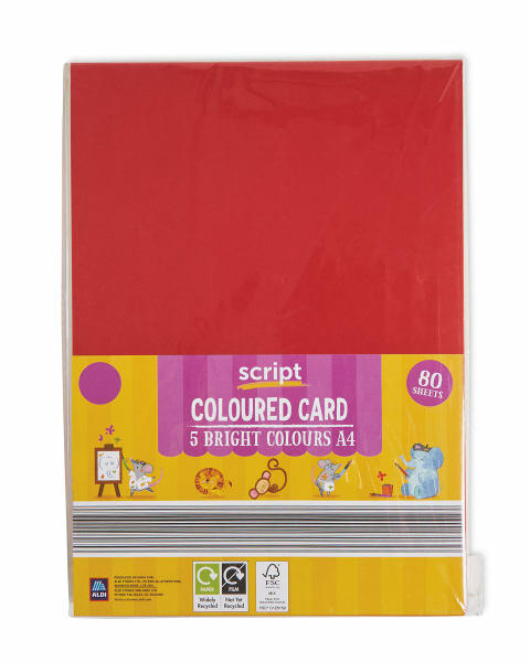 A4 Card Paper 80 Pack - Aldi - Great Britain - Specials archive