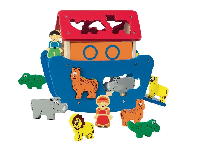 Playtive Junior Wooden Marble Run, Ball Track or Noah's Ark Shape ...