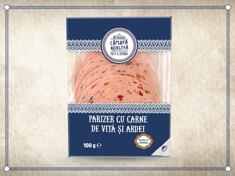 Parizer de vită, feliat, clasic / cu ardei - Lidl - România - Promoții ...