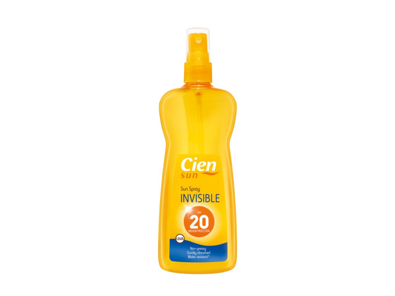 Cien Invisible Sun Spray SPF 201 - Lidl - Great Britain - Specials archive
