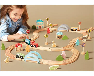 70pc Wooden Train Set - Aldi - Australia - Specials archive