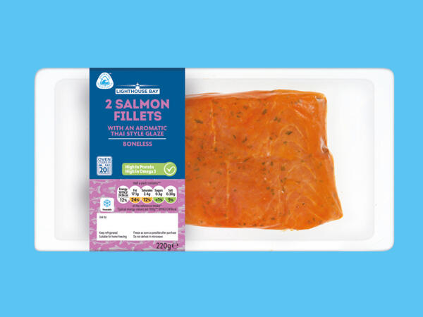 Lighthouse Bay 2 Salmon Fillets with a Thai-Style Glaze - Lidl - Great ...