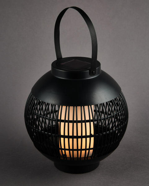 Black Solar Flickering Flame Lantern - Aldi - Great Britain - Specials ...