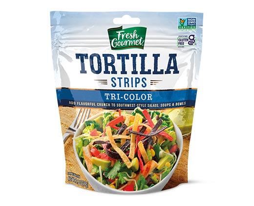 Fresh Gourmet Tri-Color Tortilla Strips - Aldi - US - Specials archive