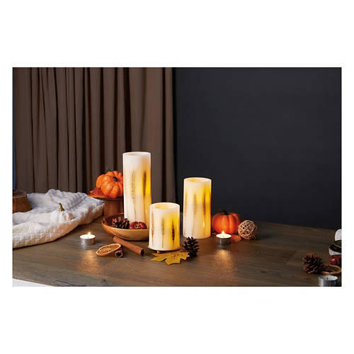 3 Piece Flameless LED Candle Set, Wheat Stalks - Aldi - US - Specials ...