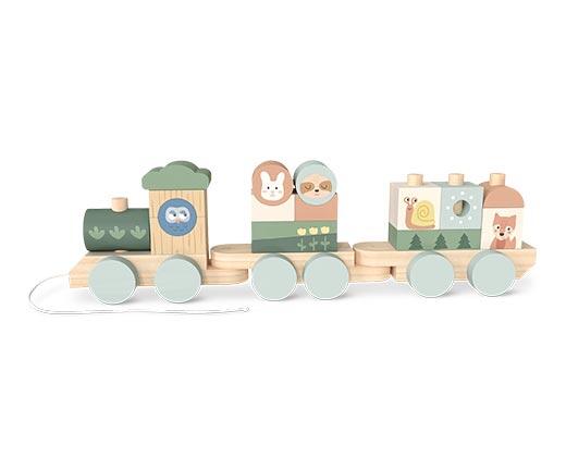 Bee Happy Wooden Pull Along Train - Aldi - US - Specials archive