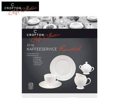 CROFTON(R) Chef's Collection Kaffeeservice 20-teilig aus Classic Bone ...