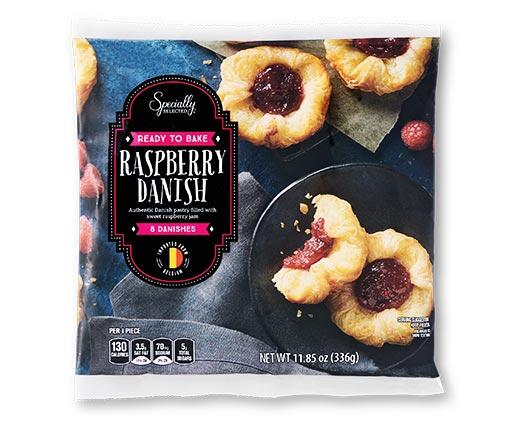 Specially Selected Mini Cinnamon Swirl or Raspberry Danish Pastries ...