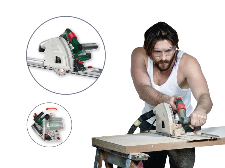 Parkside 1,200W Plunge Saw with Guide Rail - Lidl - Northern Ireland ...