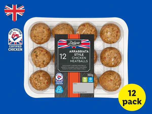 Deluxe 12 British Arrabbiata Chicken Meatballs - Lidl - Great Britain ...