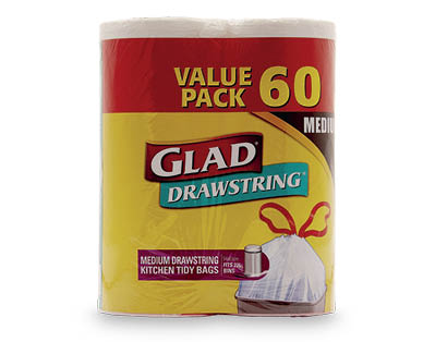 Glad Drawstring Kitchen Tidy Bags Medium 60pk - Aldi - Australia ...