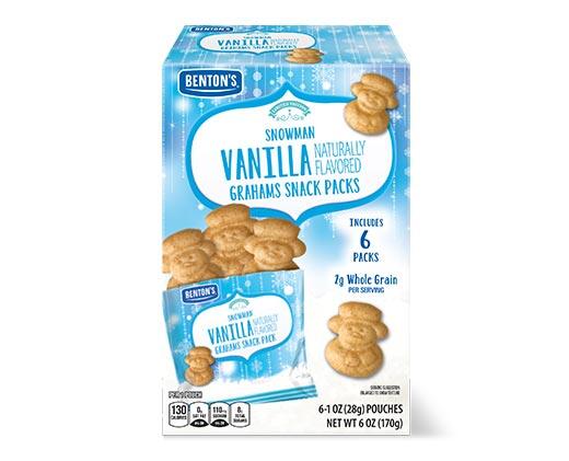 Benton's Snowman Graham Snack Packs Cinnamon or Vanilla - Aldi - US ...