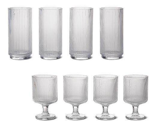 Crofton Ribbed Glass Drinkware Set - Aldi - US - Specials archive