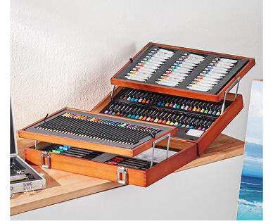 Deluxe Wooden Art Box 151 Piece Set - Aldi - Australia - Specials archive