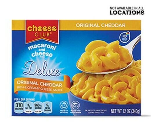 Cheese Club Deluxe Macaroni & Cheese Original or Four Cheese - Aldi ...