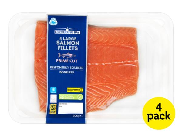Lighthouse Bay 4 Large Salmon Fillets - Lidl - Great Britain - Specials ...