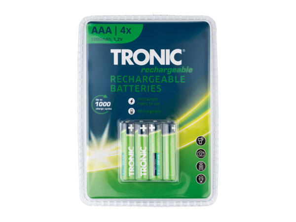 Tronic Rechargeable Batteries - Lidl - Great Britain - Specials archive
