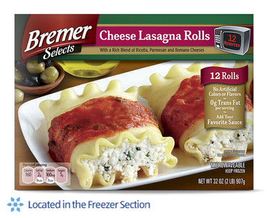 Bremer Selects Cheese Lasagna Rolls - Aldi — USA - Specials archive
