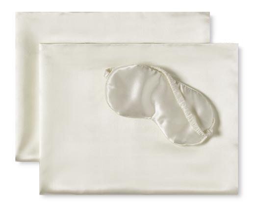 Huntington Home 2-Pack Satin Pillowcases and Eye Mask Set - Aldi - US ...