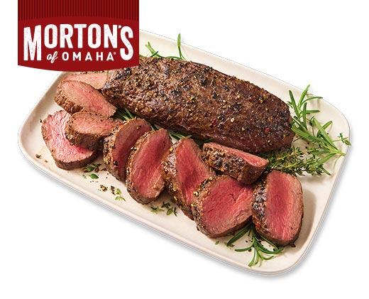Morton's of Omaha Fresh Peppercorn or Garlic Petite Beef Tender - Aldi ...