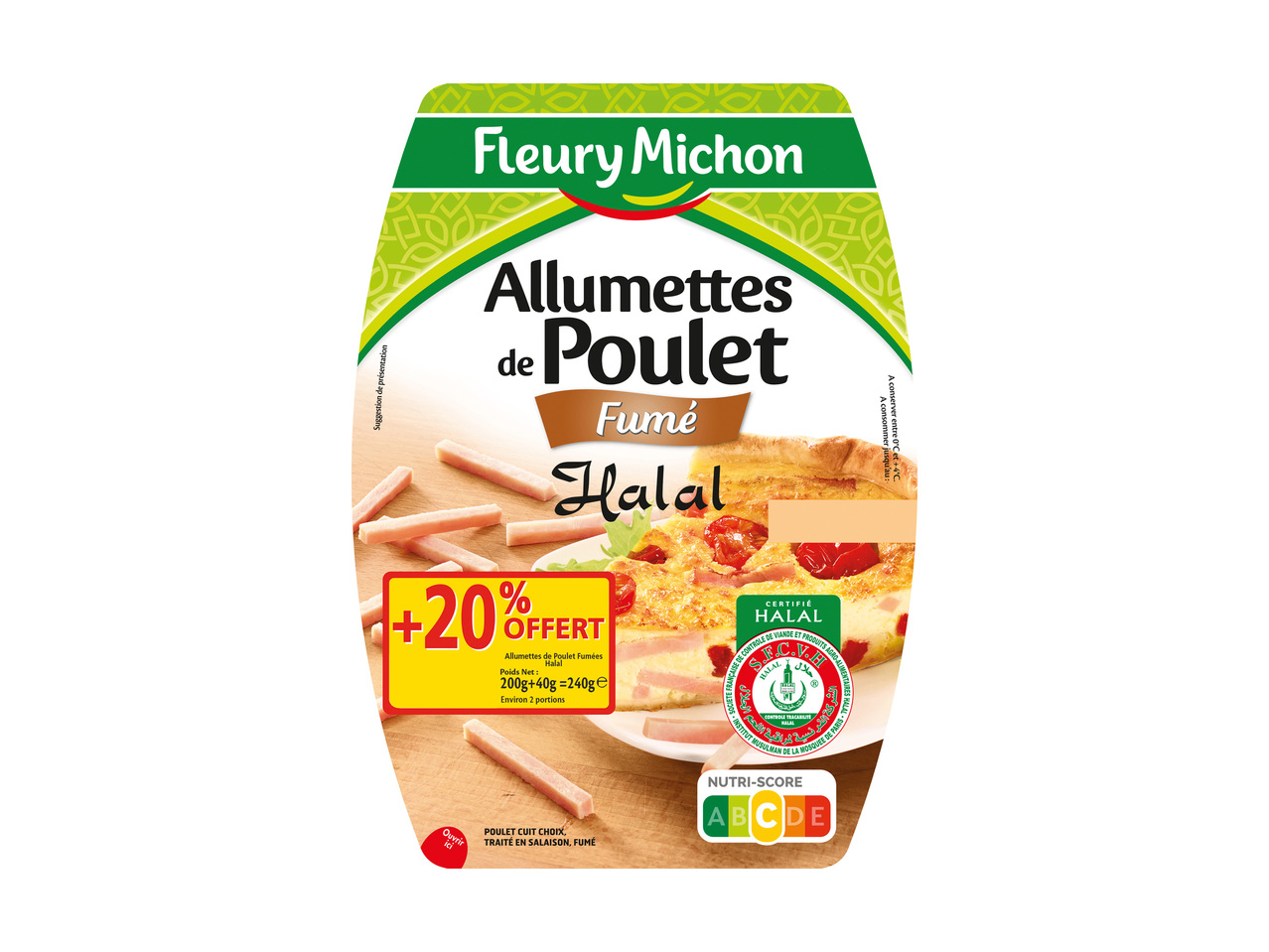 Fleury Michon allumettes de poulet fumé halal1 - Lidl - France ...
