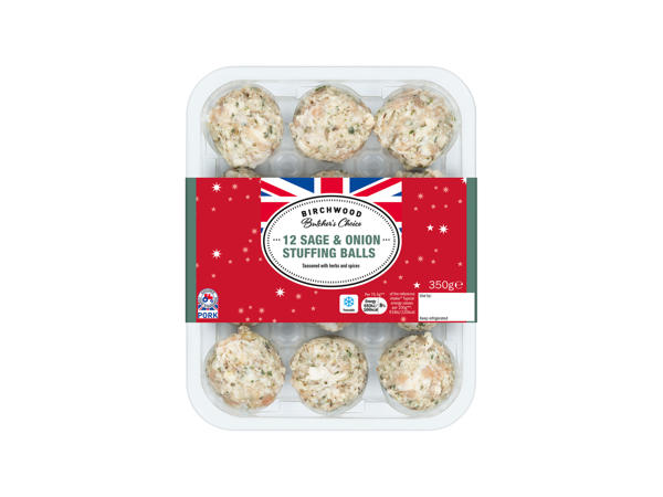 Birchwood 12 Sage & Onion Stuffing Balls - Lidl - Great Britain ...