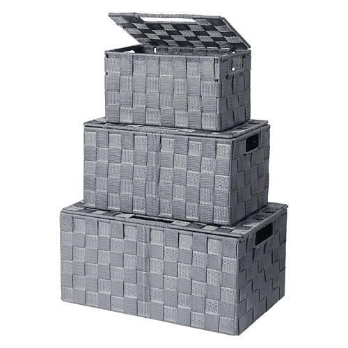 3 Pack Storage Basket, Gray - Aldi - US - Specials archive