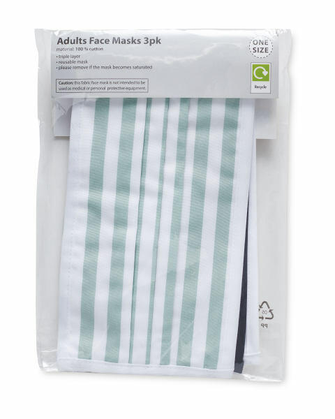 Adult Stripes Face Covering 3 Pack - Aldi - Great Britain - Specials ...