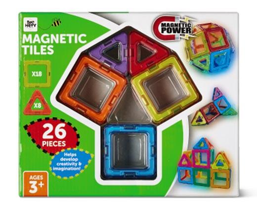 Bee Happy 26-Piece Magnetic Tiles - Aldi - US - Specials archive