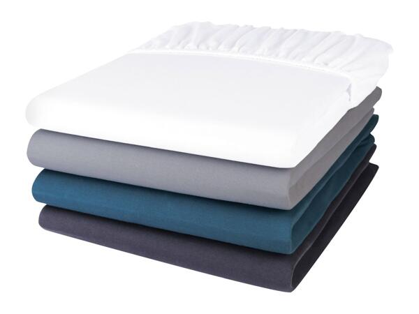 Livarno Home Microfibre Jersey Fitted Sheet - King - Grey - Lidl ...