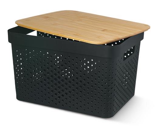 Huntington Home Basket with Bamboo Lid - Aldi - US - Specials archive