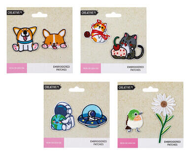 Embroidered Iron-on Patches 2pk - Aldi - Australia - Specials archive