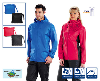 Men's/Ladies' Packable Rain Jacket and Trousers - Aldi - Great Britain ...