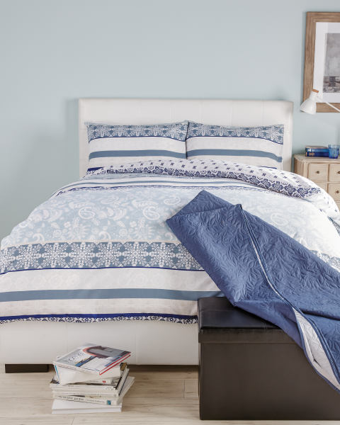 Blue Paisley Double Size Duvet Set - Aldi - Great Britain - Specials ...