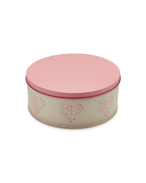 Heart Script Cake Tin & Plate Set - Aldi - Great Britain - Specials archive