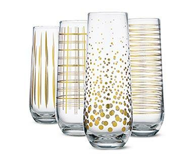 Crofton 4-Pack Wine or Champagne Glasses - Aldi - US - Specials archive